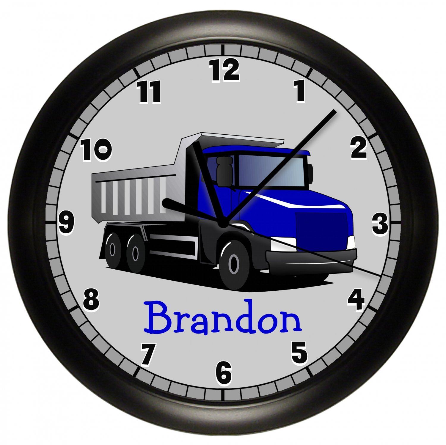 Personalized Blue Truck Wall Clock