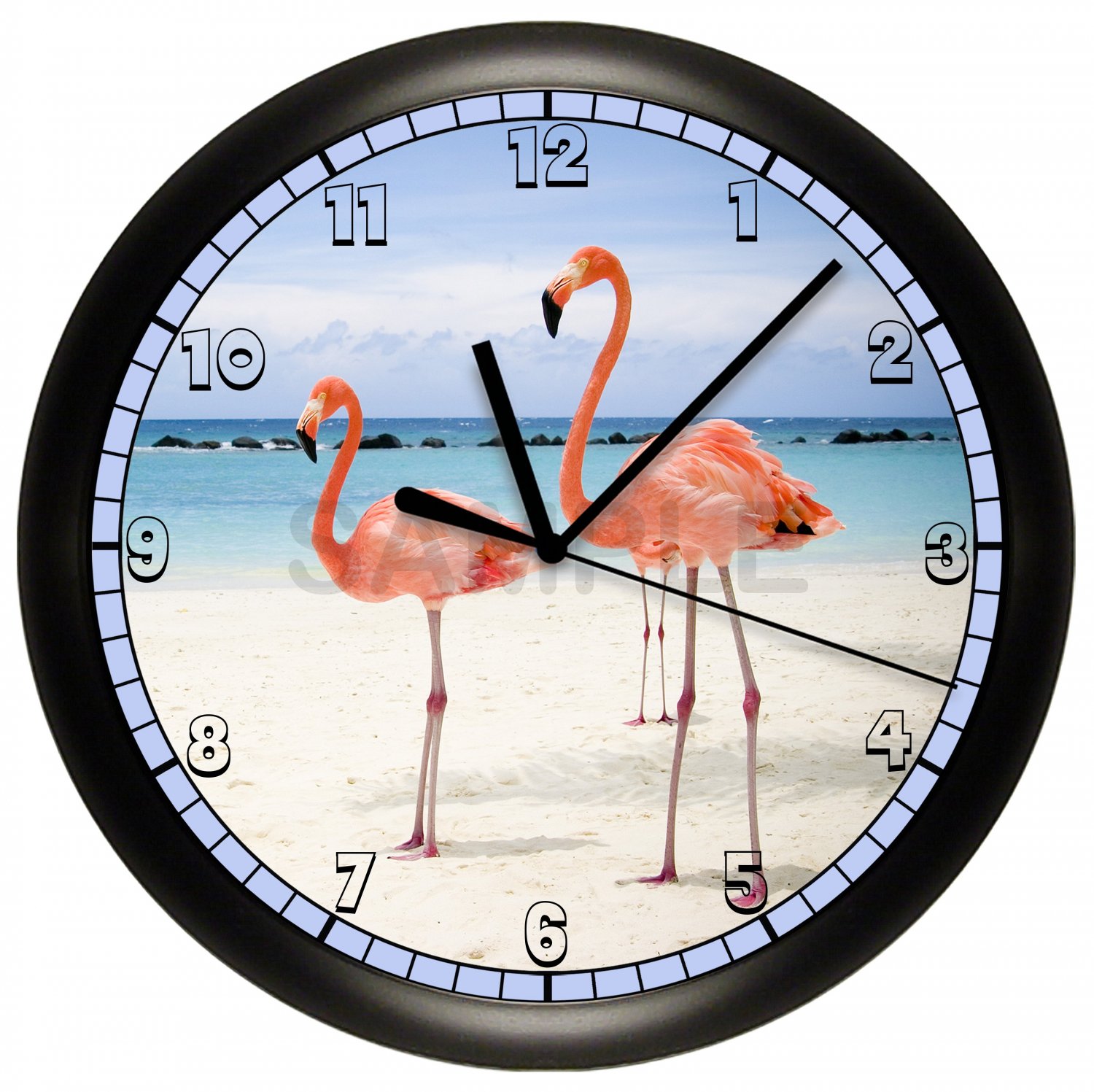 Pink Flamingo Wall Clock