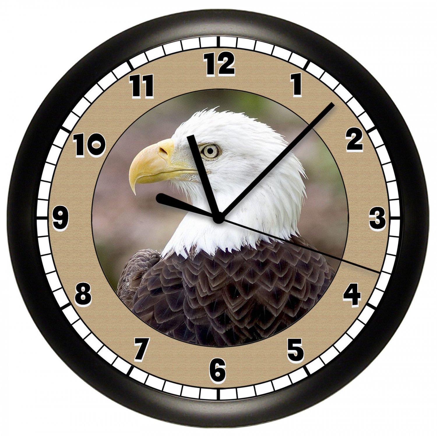 BALD EAGLE WALL CLOCK DECOR BIRD AMERICA PATRIOTIC USA