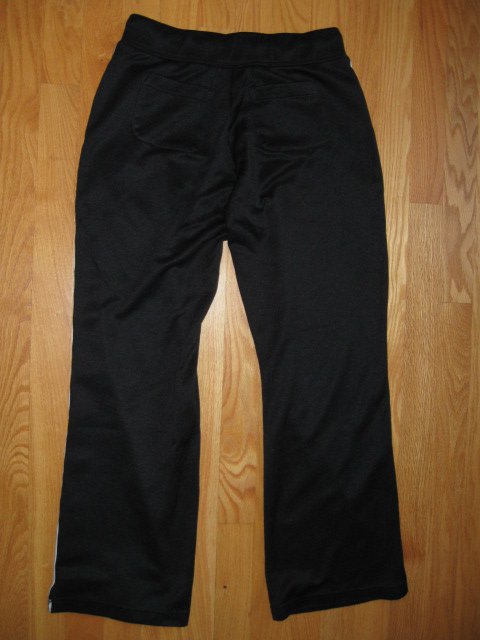 PRO SPIRIT WOMEN'S SIZE S ATHLETIC PANTS BLACK W/ WHITE STRIPE TRACK ...