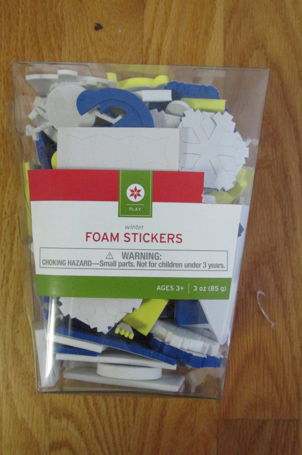 WINTER FOAM STICKERS CRAFT ACTIVITY BUCKET CHRISTMAS GLITTER TREES ...