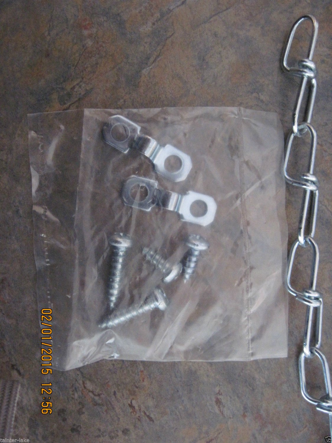 WRIGHT STORM OR SCREEN DOOR CHAIN SPRING & CHAIN DOOR RETAINER WITH ...