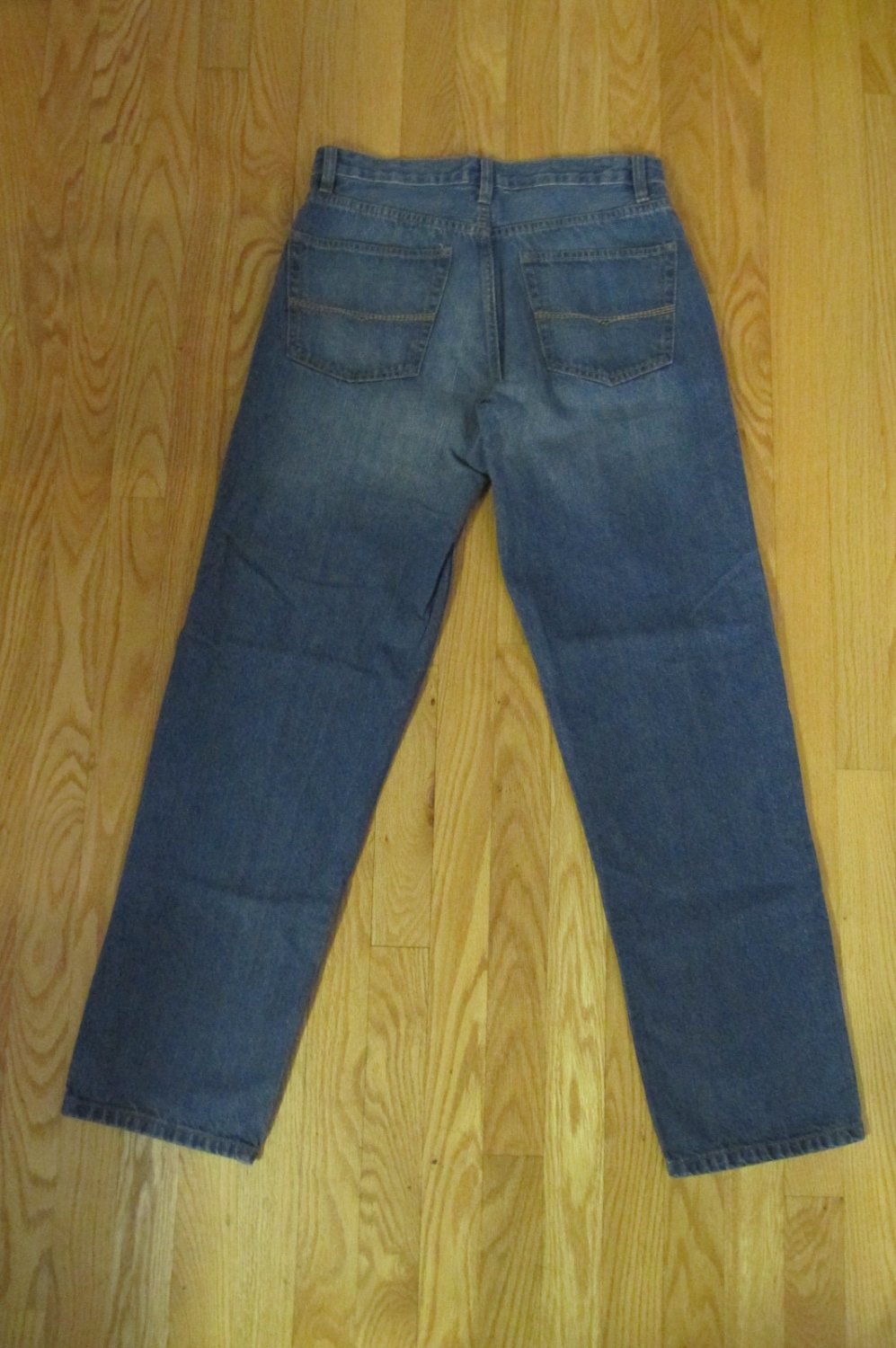 RUFF HEWN MEN'S SIZE 30 X 31 JEANS MED BLUE SLUB DENIM STRAIGHT DAD