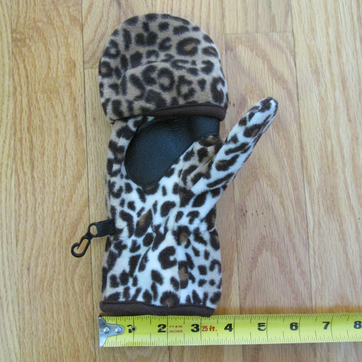 CHILL PROOF GIRL'S ONE SIZE MITTENS BROWN, & TAN LEOPARD CHEETAH PRINT ...