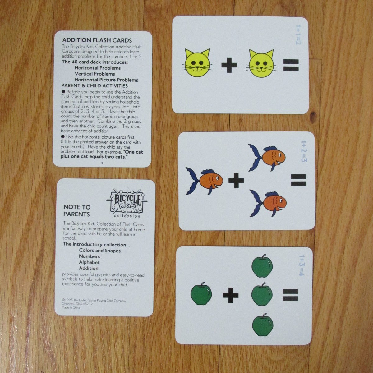 BICYCLE KIDS ADDITION FLASH CARDS NEW