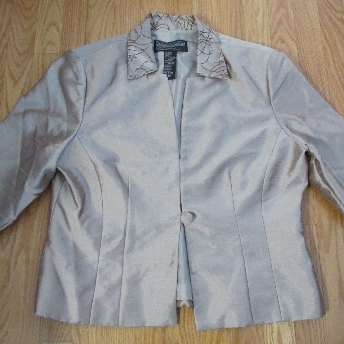 JESSICA HOWARD EVENINGS WOMEN'S SIZE 14 DRESS JACKET TAUPE 2 PIECE SET ...