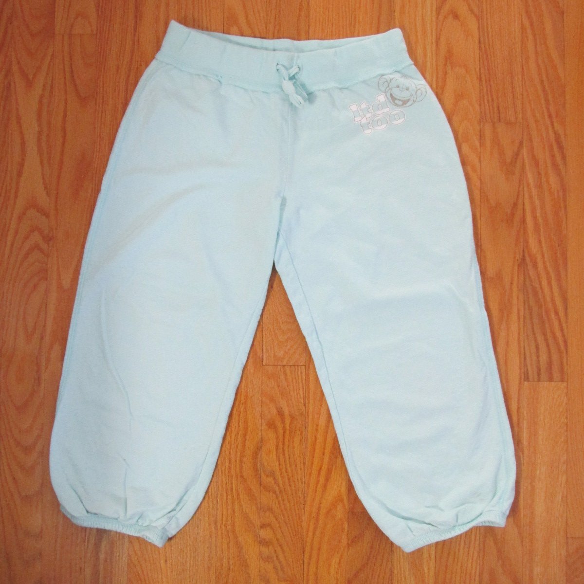 LIMITED TOO GIRL'S SIZE 16 SWEAT PANTS CAPRI AQUA KNIT CROPPED PANTS ...