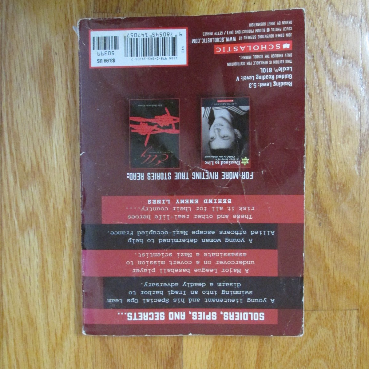 BEHIND ENEMY LINES BOOK BILL DOYLE SCHOLASTIC 2009