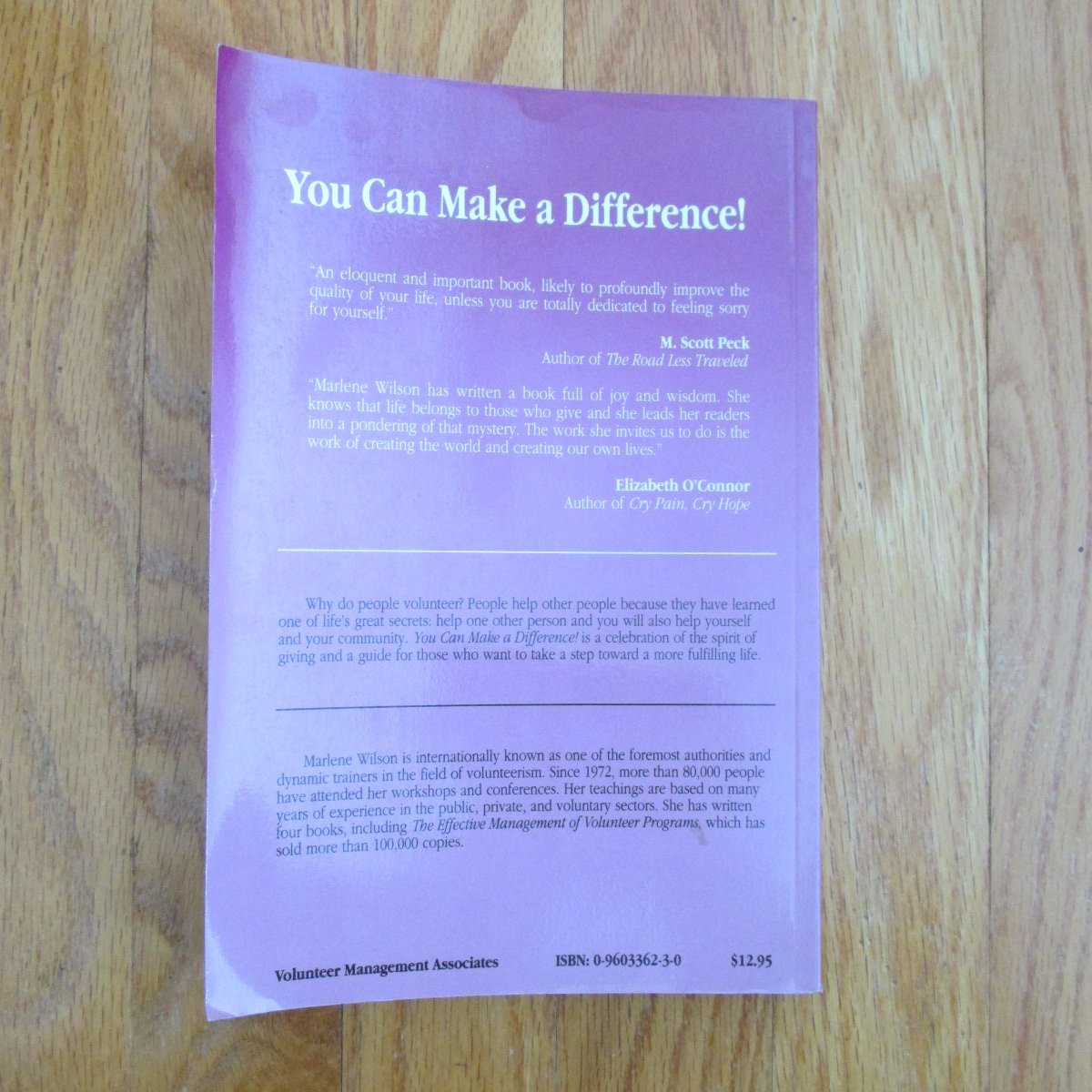 YOU CAN MAKE A DIFFERENCE BOOK MARLENE WILSON