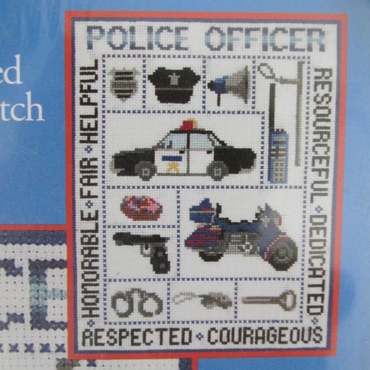 CANDAMAR DESIGNS COUNTED CROSS STITCH POLICE OFFICER PICTURE 51382 ...