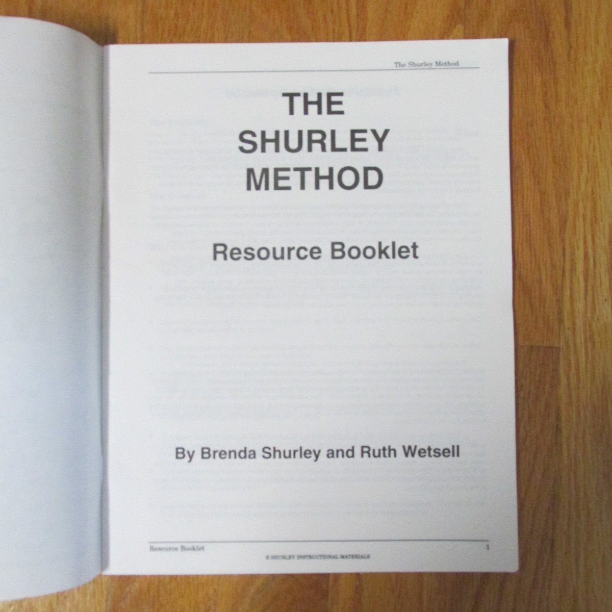 THE SHURLEY METHOD ENGLISH GRAMMAR RESOURCE BOOKLET c 1997