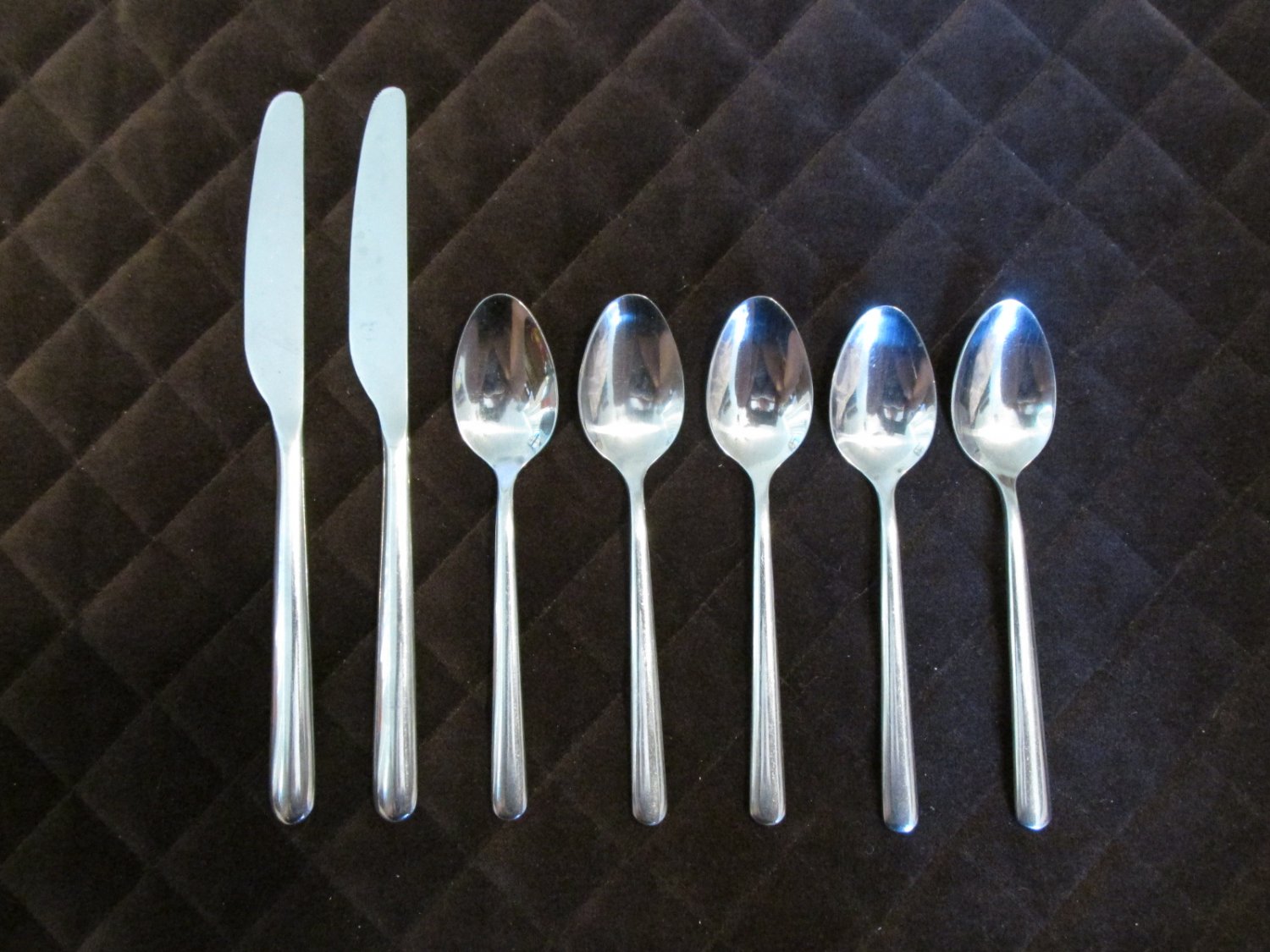 STAINLESS CHINA FLATWARE SET of 7 SILVERWARE REPLACEMENT