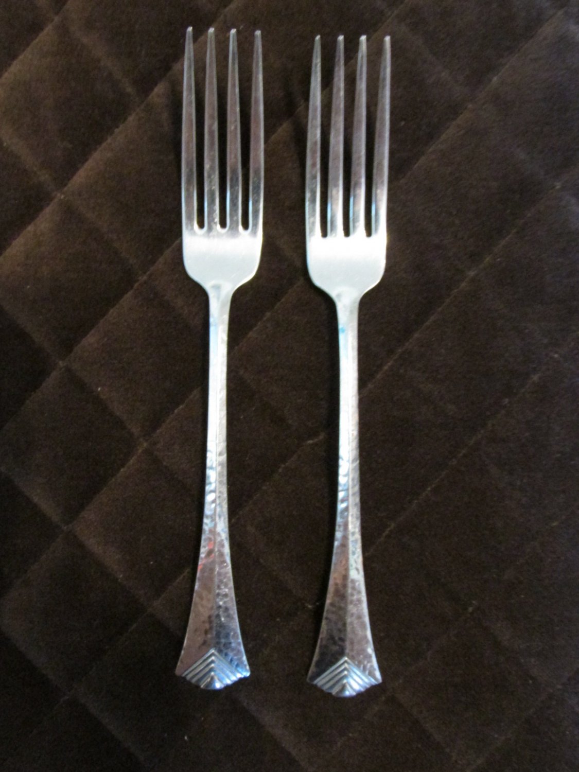 ONEIDA STAINLESS FLATWARE EL DORADO SET of 2 DINNER FORKS SILVERWARE ...