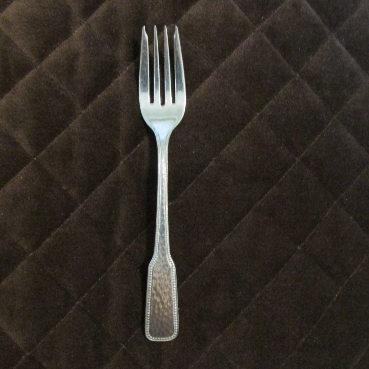 INTERNATIONAL DELUXE STAINLESS FLATWARE MADISON HAMMERED SALAD FORK ...