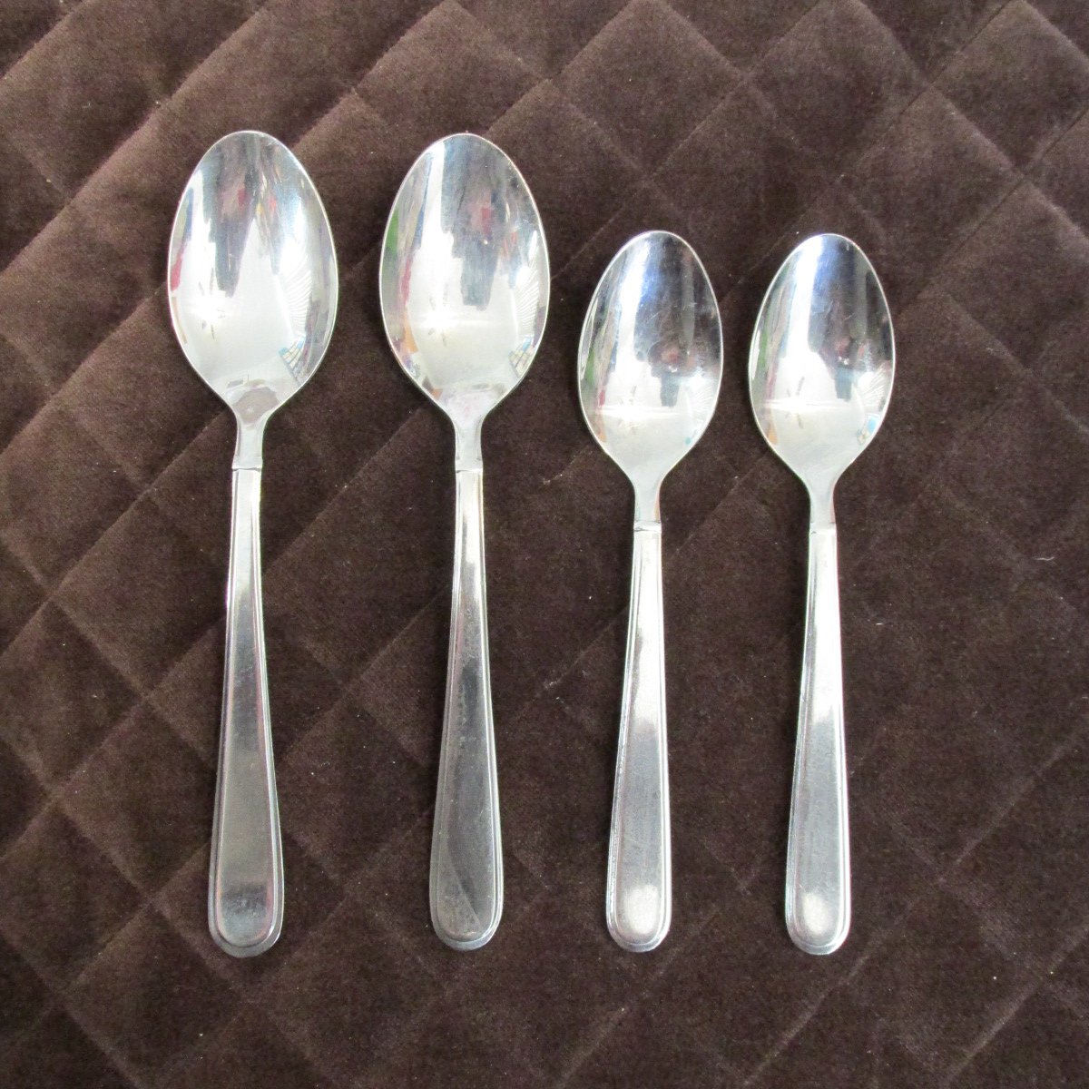 CAMBRIDGE STAINLESS CHINA FLATWARE ROSALIND SET OF 4 SPOONS SILVERWARE ...