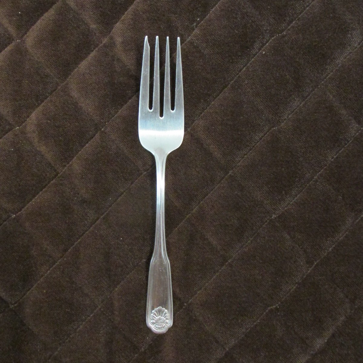 FARBERWARE STAINLESS CHINA FLATWARE CAMBRIDGE SHELL SALAD FORK ...