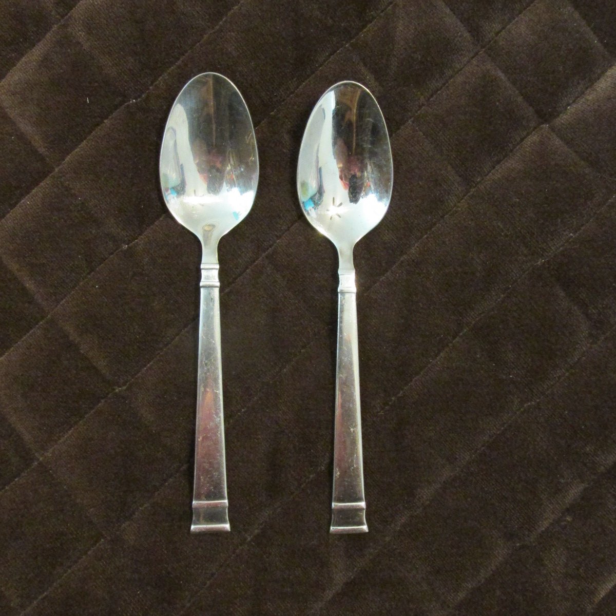 HERITAGE MINT STAINLESS CHINA FLATWARE BENTLEY SET of 2 TEASPOONS ...
