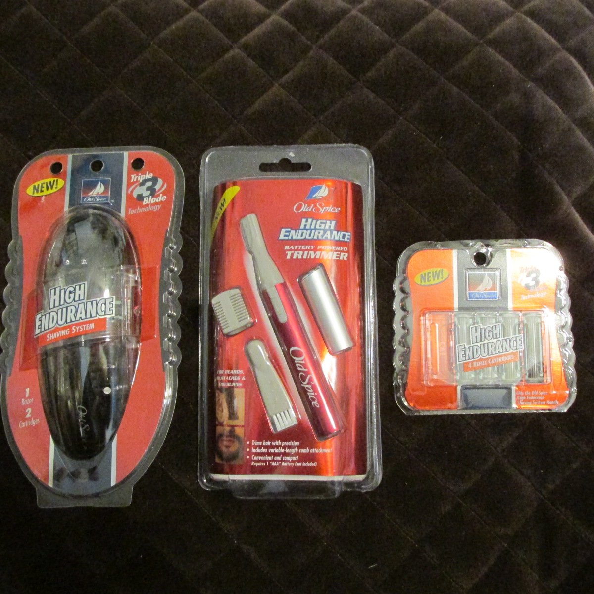 OLD SPICE HIGH ENDURANCE SHAVING GEAR GIFT SET RAZOR, BLADES, & TRIMMER ...