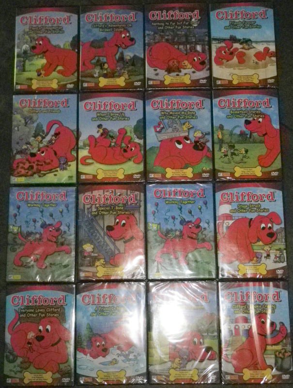 CLIFFORD THE BIG RED DOG Lot of 16 DVD ( 64 Episodes ) BRAND NEW!
