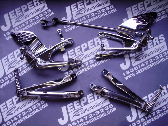 04-06 YAMAHA R1 CHROME REAR SETS