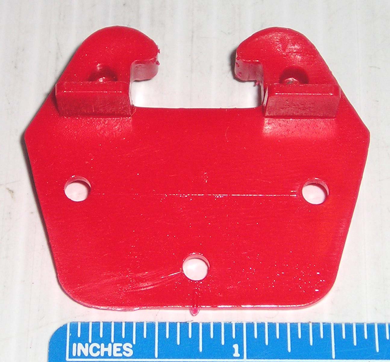 Red Plastic Drawer Slide Guide for 3/4" x 5/16" Track, 1-1/2"W x 1-3/4"H