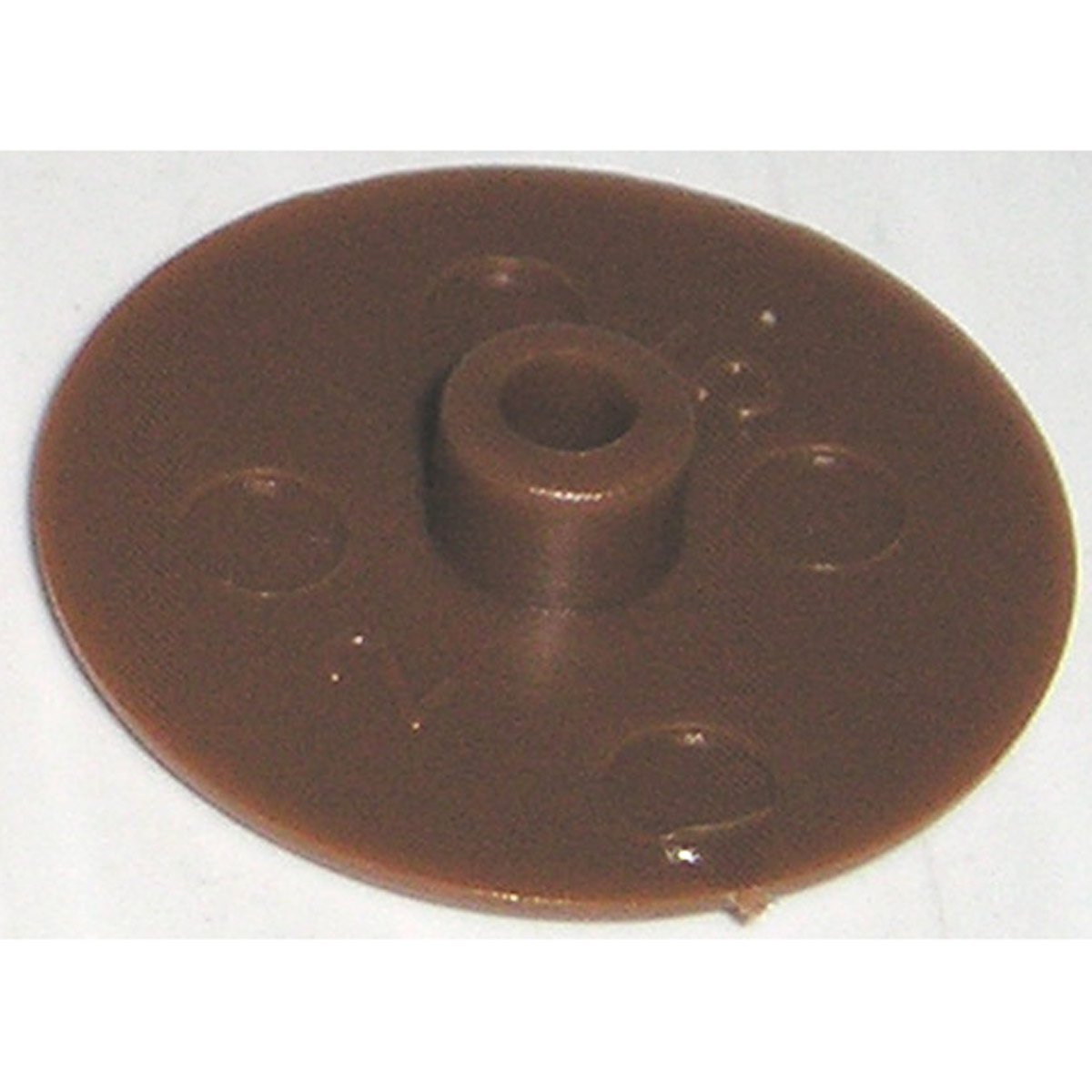 18mm Brown Round Flat Plastic Screw Cap Dress Covers (20 Pack) 4.3mm ...