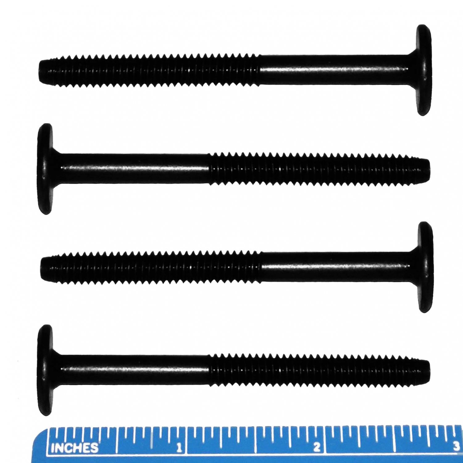 1/4" - 20 TPI x 70mm (3-35/64") Matte Black Hex Drive 17mm Flat Pancake ...