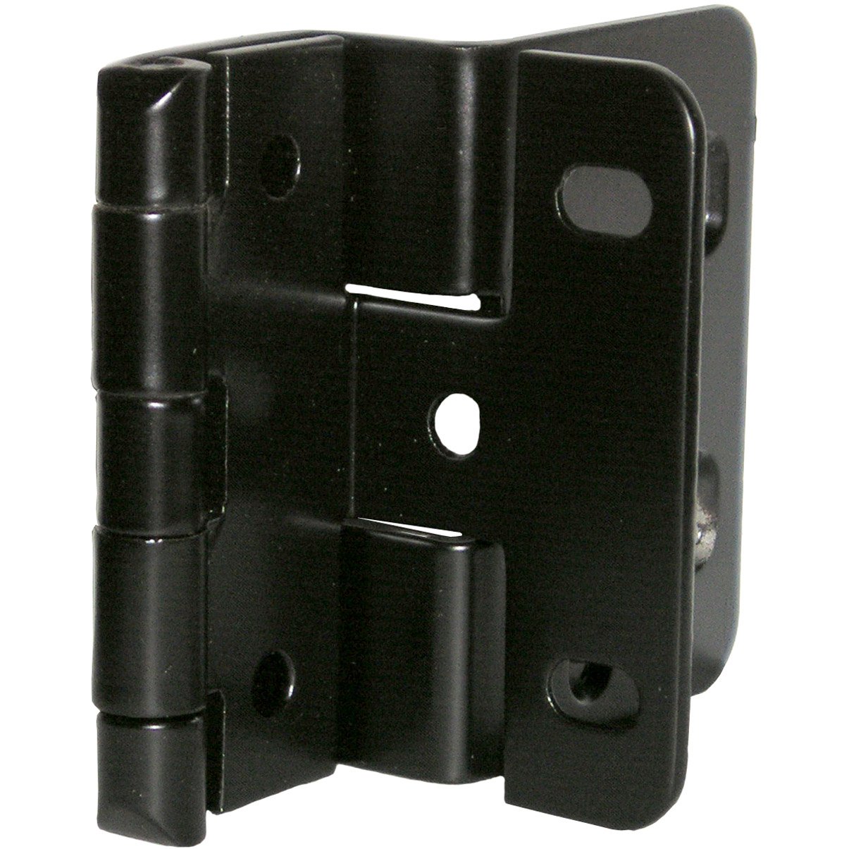 H760-45 ANSI BIFMA Grade 1 Institutional Hinge, 5 Knuckle, Matte Black, 1/2" Overlay
