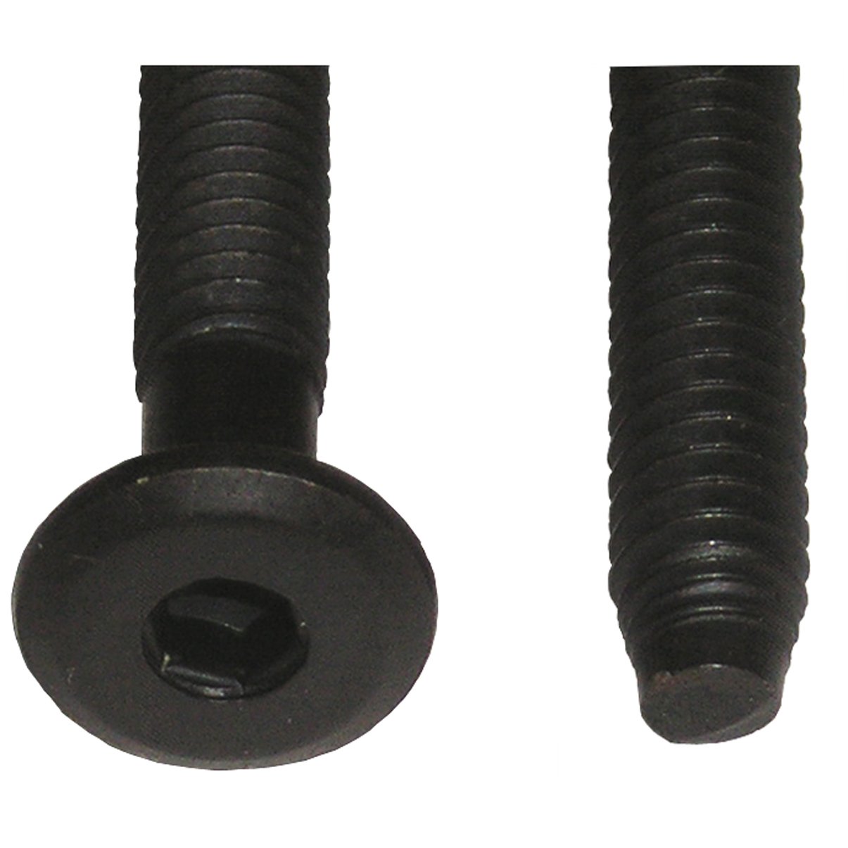 1/4" - 20 TPI x 30mm Black Hex Drive Flat Pancake 13mm Head Furniture ...