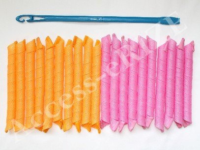 20 Extra-Long Wide Hair Curlers Curlformers Spiral Ringlets Magic ...