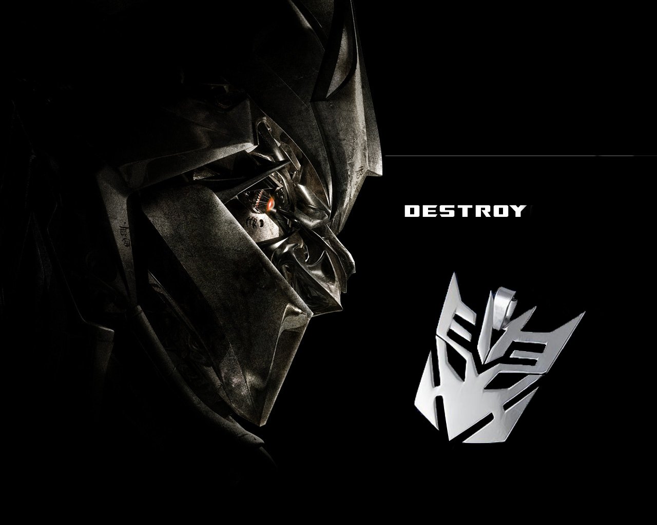 Transformers Decepticon Silver Stainless Steel Pendant Necklace Chain