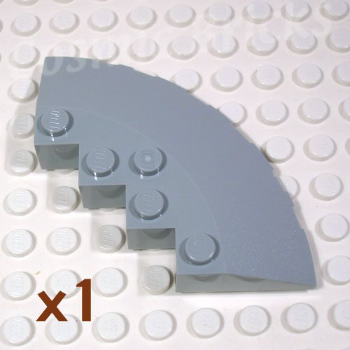LEGO Medium Stone Grey Brick Round Corner 6x6 Slope 33 Edge Facet ...