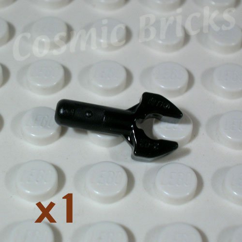 LEGO Black Bar 1L Clip Mechanical Claw Cut Edges 4289538 48729 (single,N)