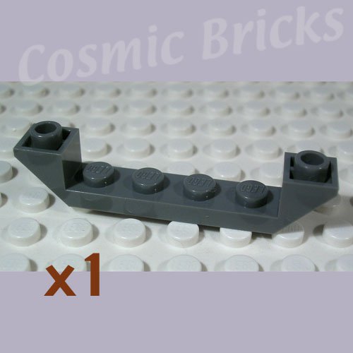 LEGO Dark Stone Grey Slope Inverted 45 6x1 Double 1x4 Cutout 4294180 ...