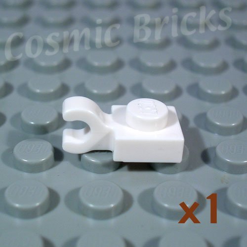 LEGO White Plate Modified 1x1 Clip Horizontal 4538353 61252 (single,N)