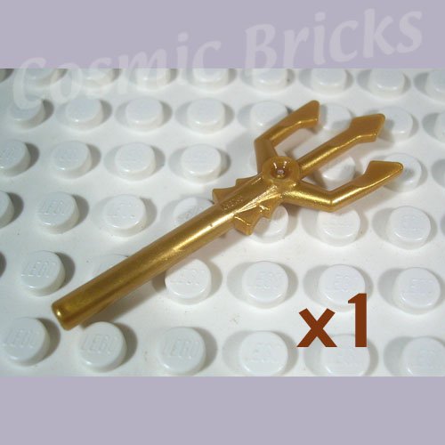LEGO Warm Gold Minifig Weapon Trident 4563483 4595077 92289 (single,N)
