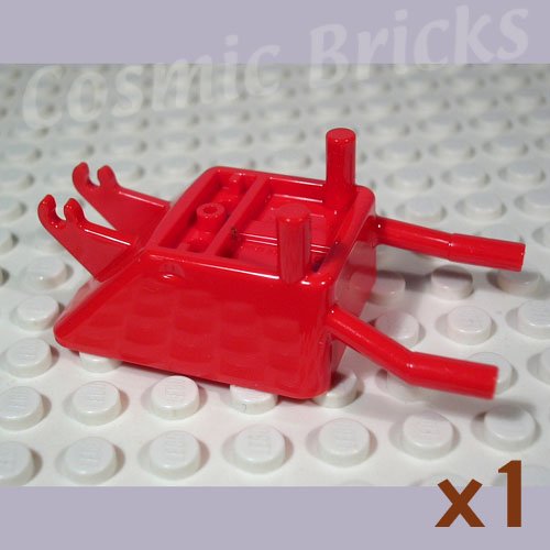 LEGO Bright Red Minifig Utensil Wheelbarrow 4646527 98288 (single,N)