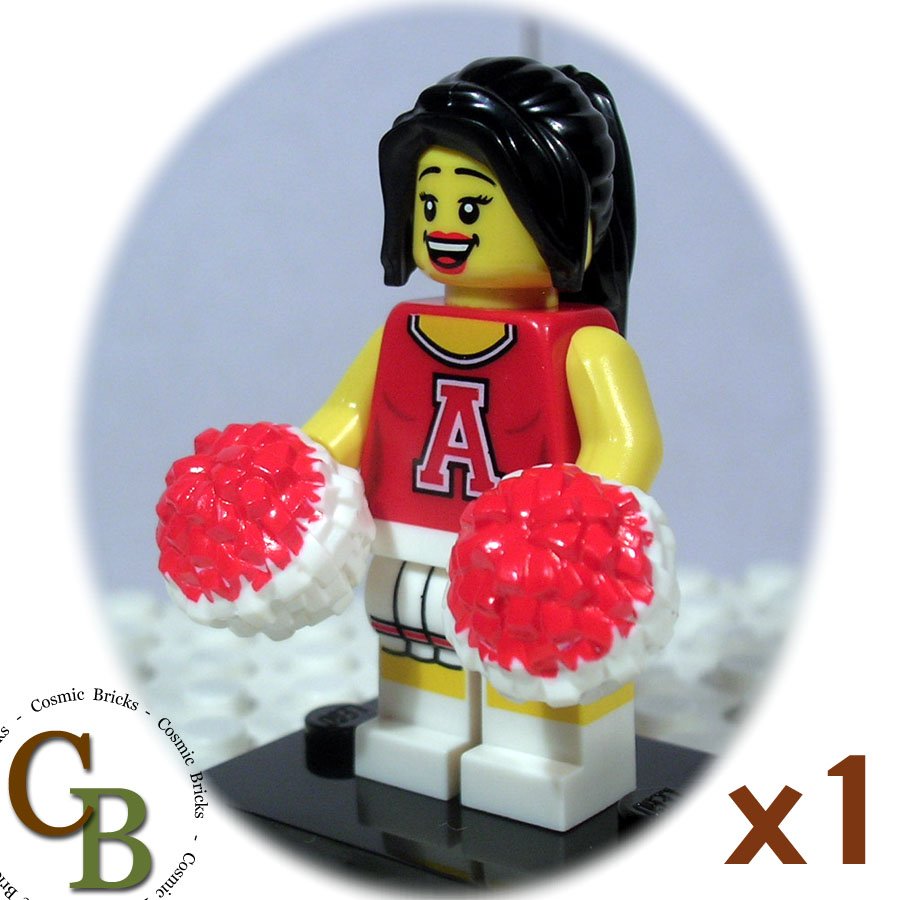 LEGO Collector Series 8 Red Cheerleader minifigure (single,N)