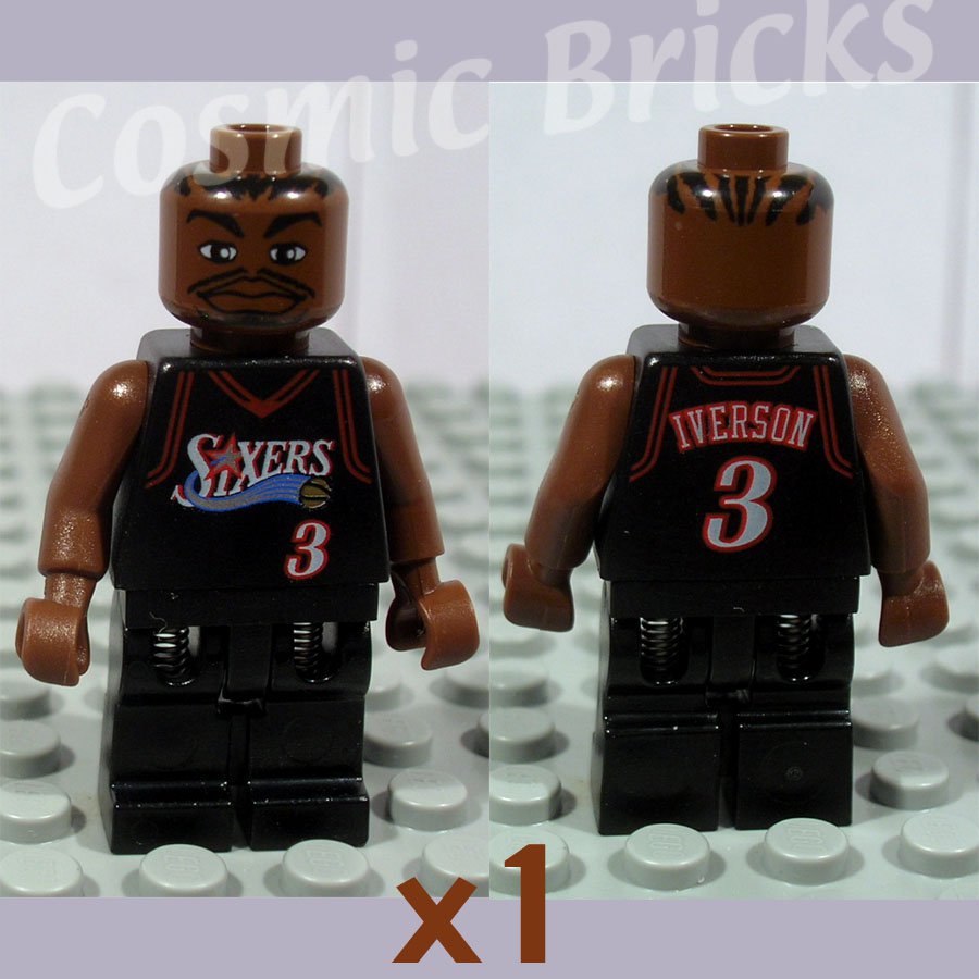 LEGO NBA Allen Iverson Philadelphia 76ers #3 minifigure (single,N)