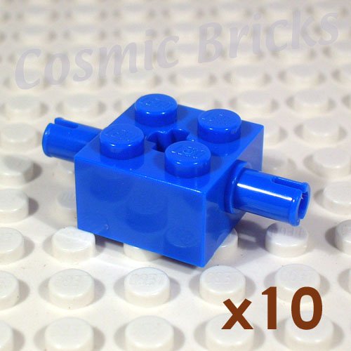 LEGO Bright Blue Bearing Element 2X2 W.D. Snap 3000023 30000 (10 pack,N)