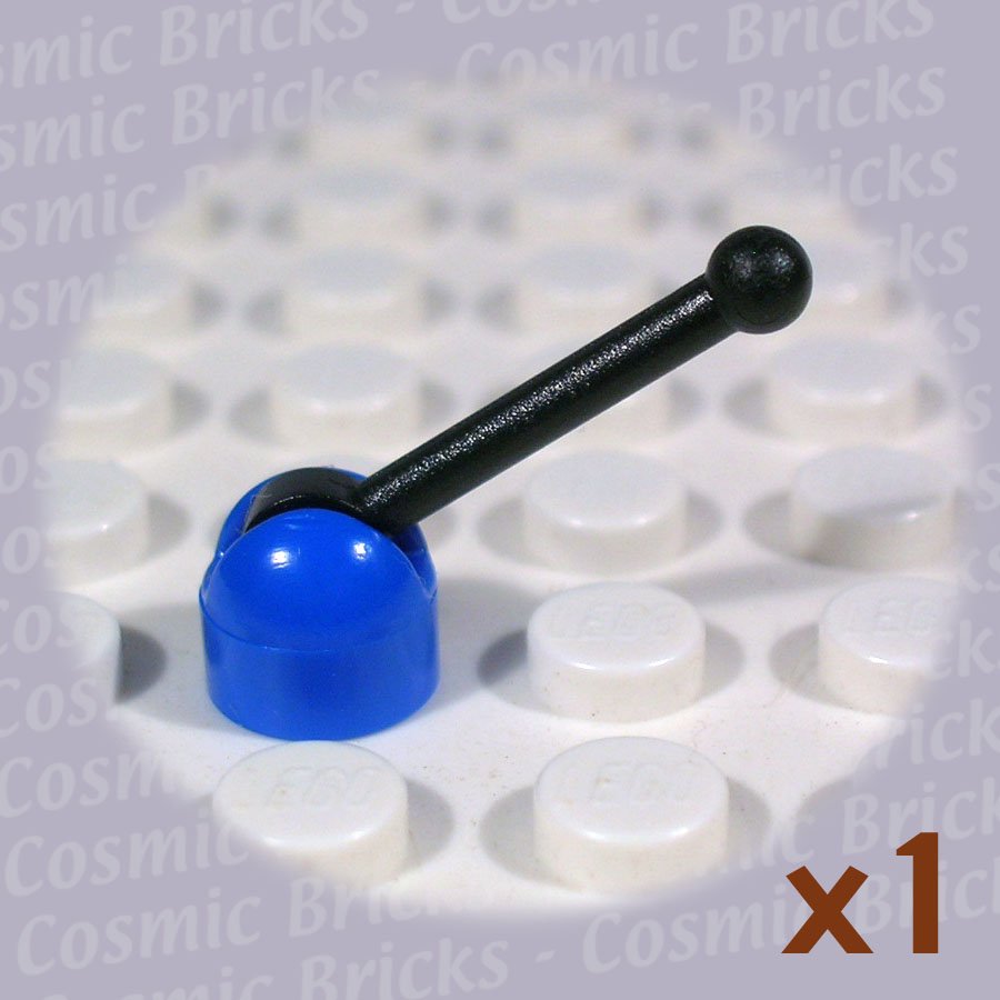LEGO Bright Blue Lever Small Base Black Lever 4296152 73587 (single,N)