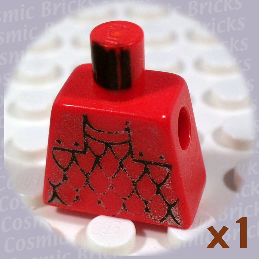 LEGO Red Torso Castle Scale Mail (single,U)
