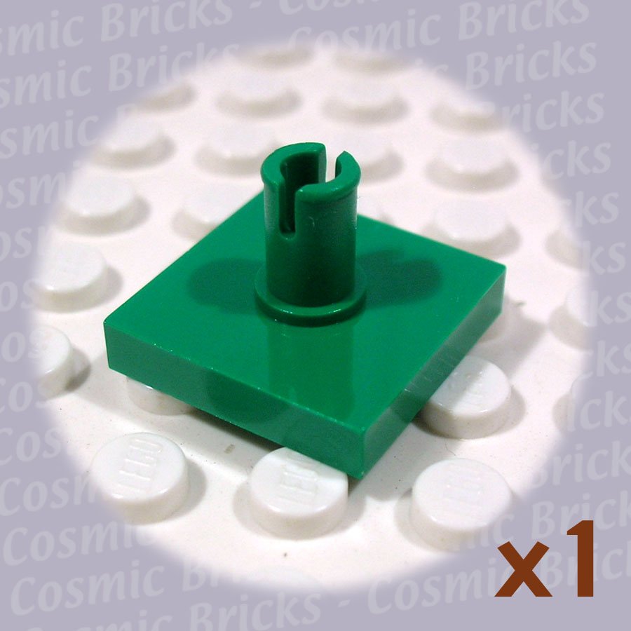 LEGO Dark Green Tile Modified 2x2 Pin 4570476 2460 (single,N)
