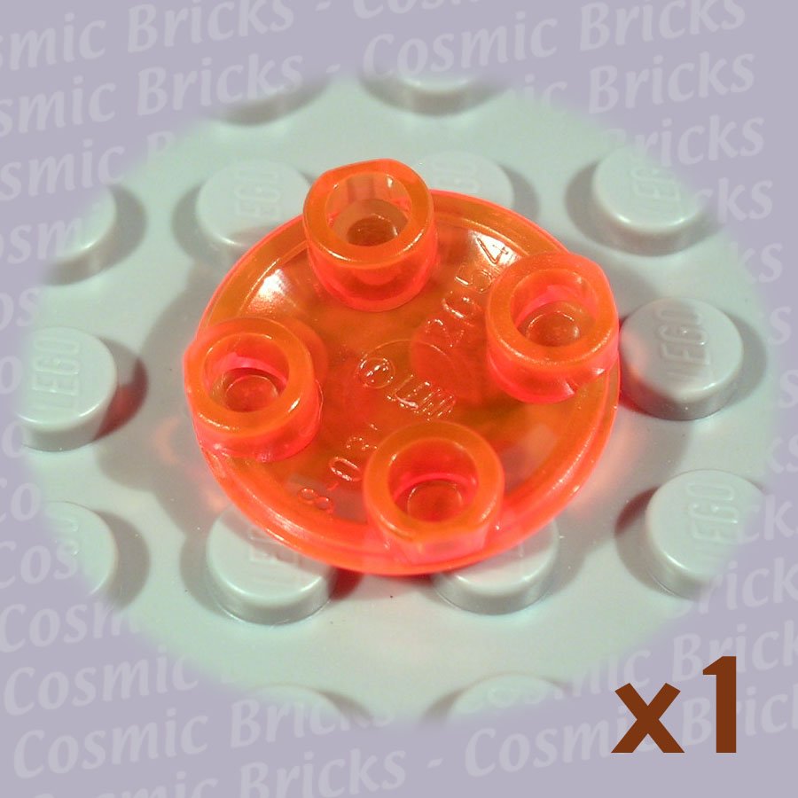 LEGO Trans-Neon Orange Plate Round 2x2 Rounded Bottom 4278416 2654 ...