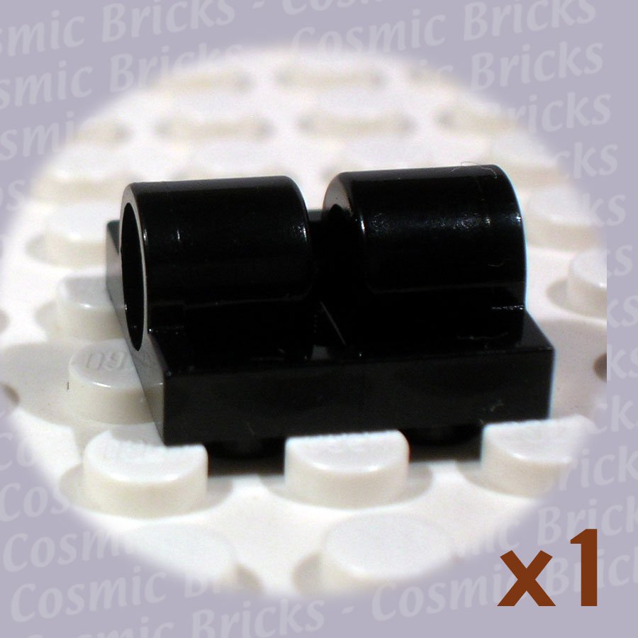 LEGO Black Plate Modified 2x2 with Holes 281726 2817 (single,N)