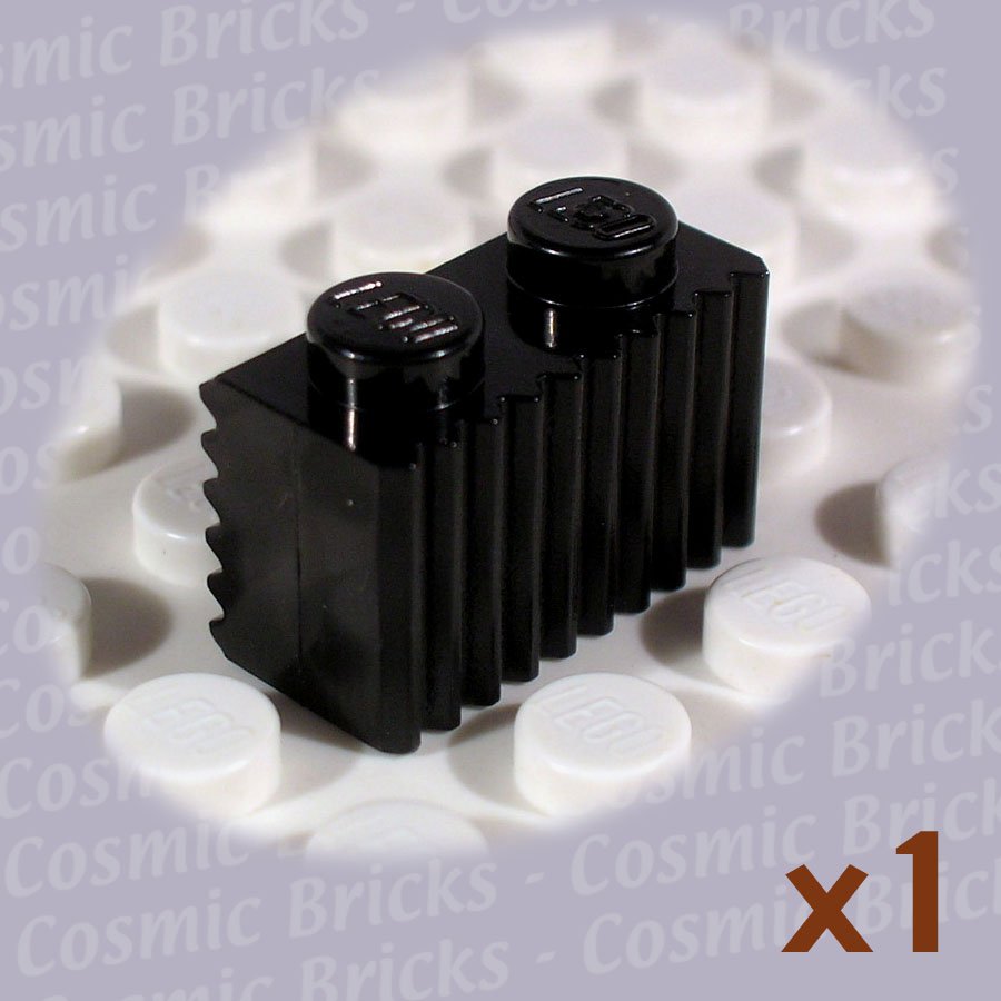LEGO Black Brick Modified 1x2 Grill 2877 287726 (single,N)