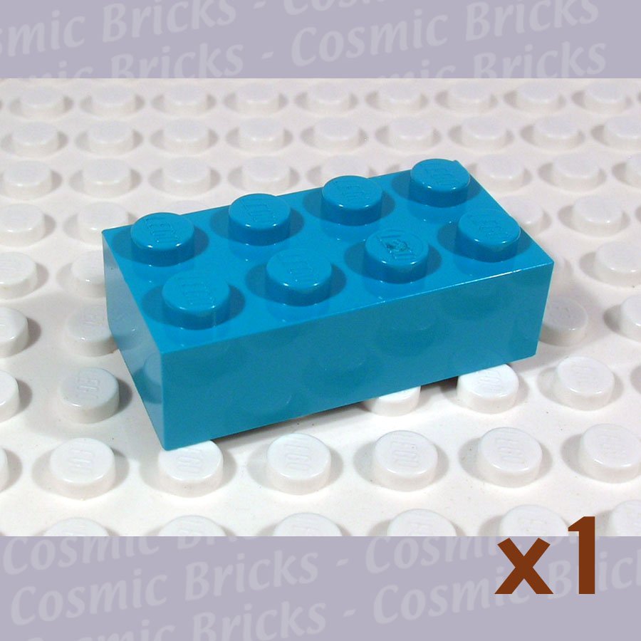 LEGO Bright Bluish Green Brick 2x4 4143667 3001 (single,N)
