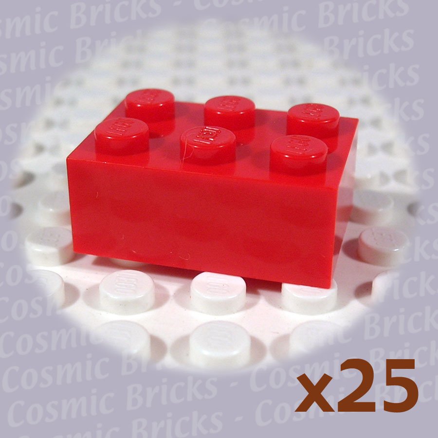 LEGO Bright Red Brick 2x3 300221 3002 (25 pack,N)