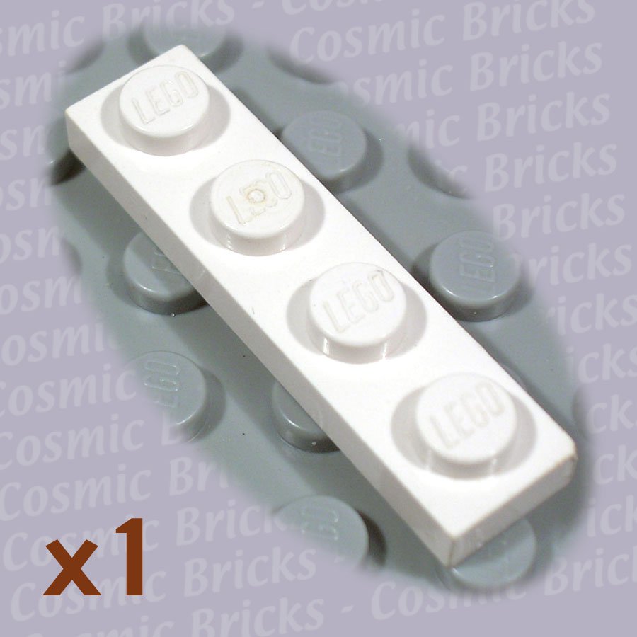LEGO White Plate 1x4 371001 3710 (single,N)