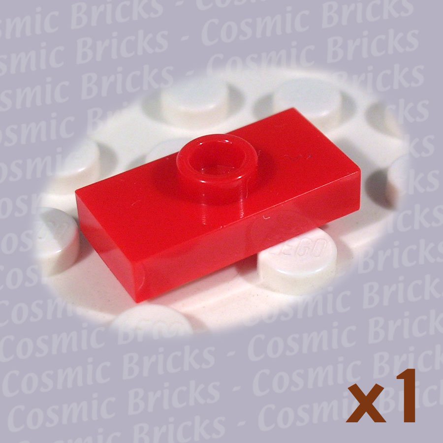 LEGO Red Plate Modified 1x2 1 Stud 379421 3794 (single,N)